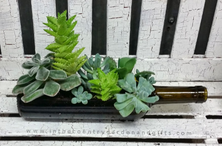 Wine Bottle Succulent Garden Workshop